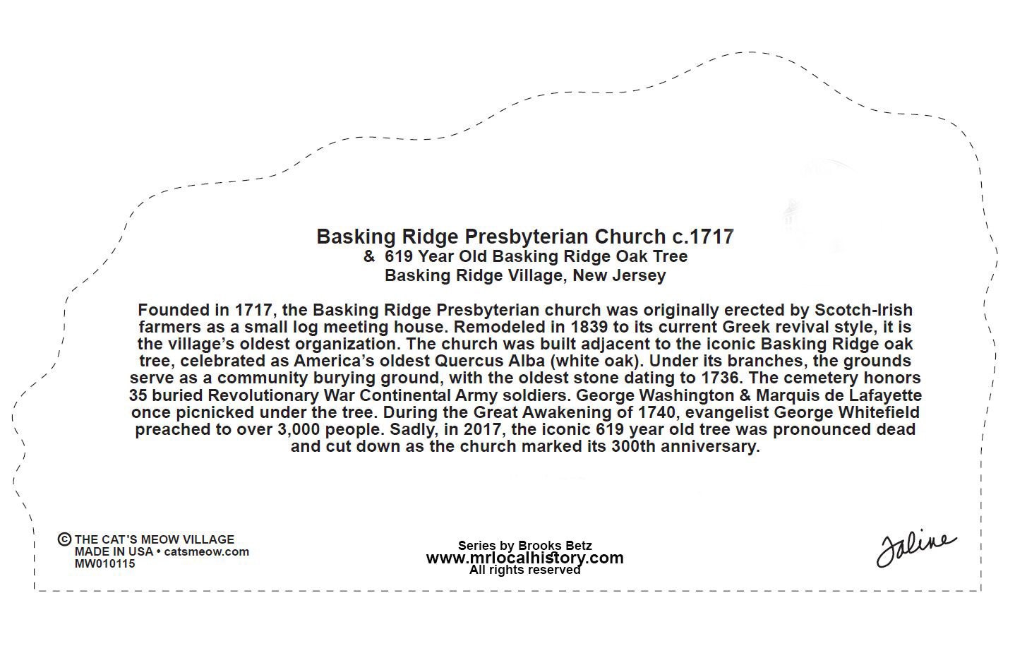 Basking Ridge Church and Iconic Oak Tree Keepsake Collectible-1717 - Etsy