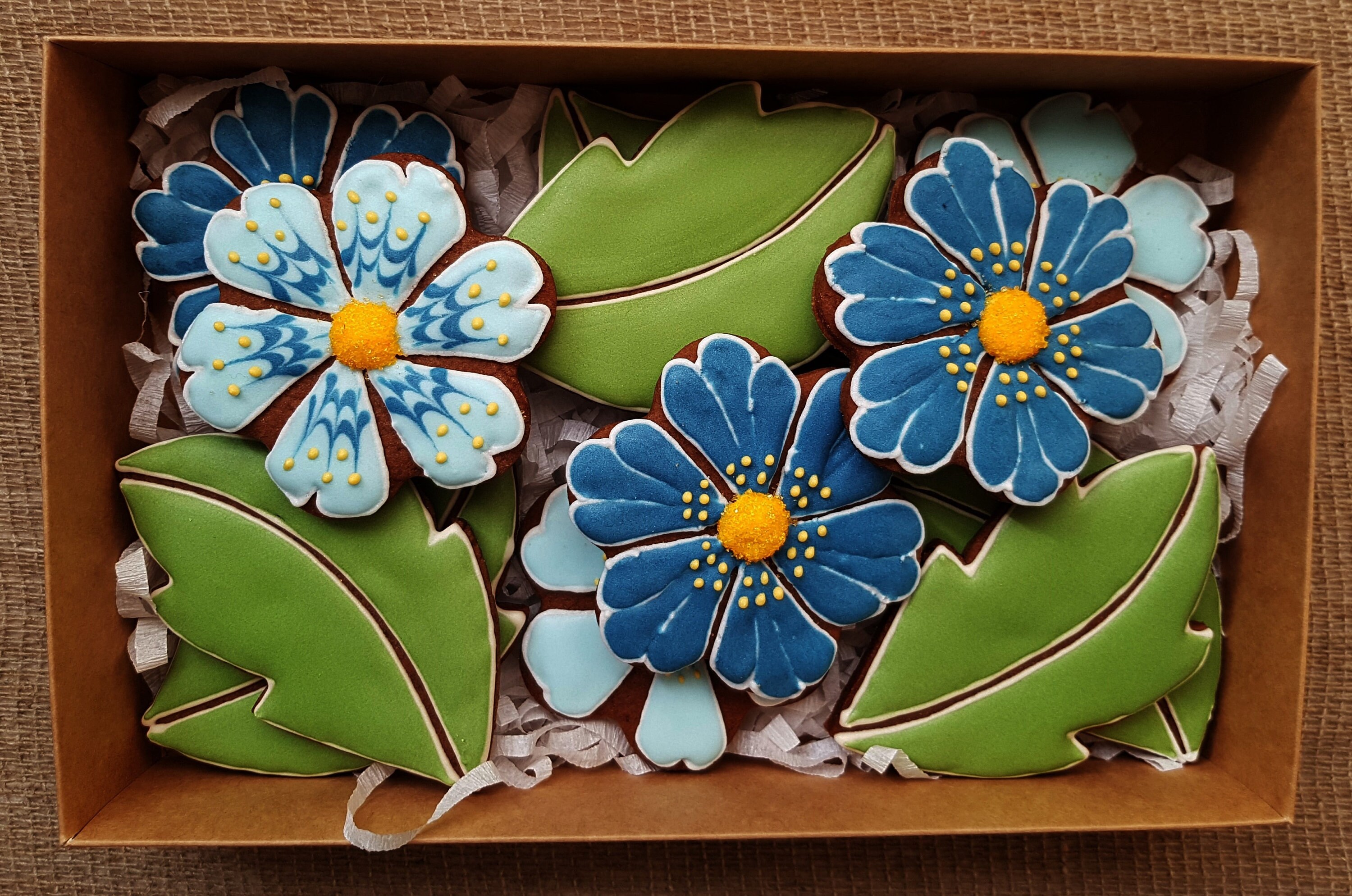 Flowers Cookies Gift Box Homemade Gingerbread Cookies - Etsy