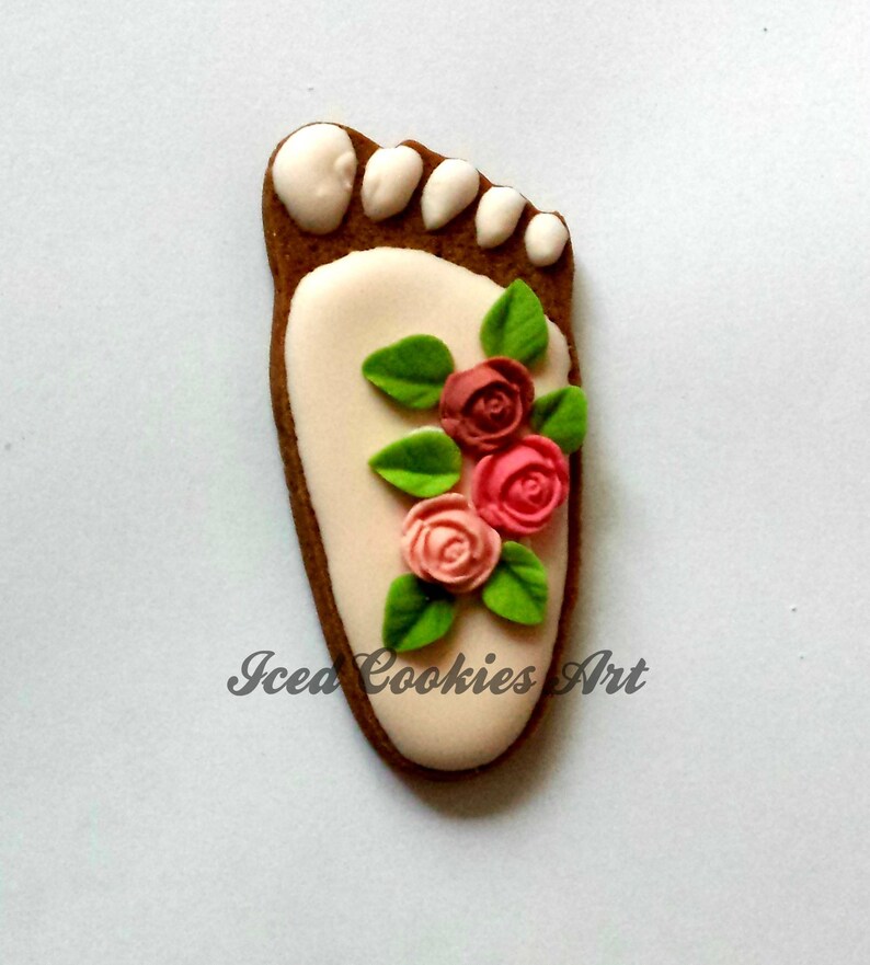 Baby Feet Gingerbread Cookies: Royal Icing Decorated Biscuits - Etsy