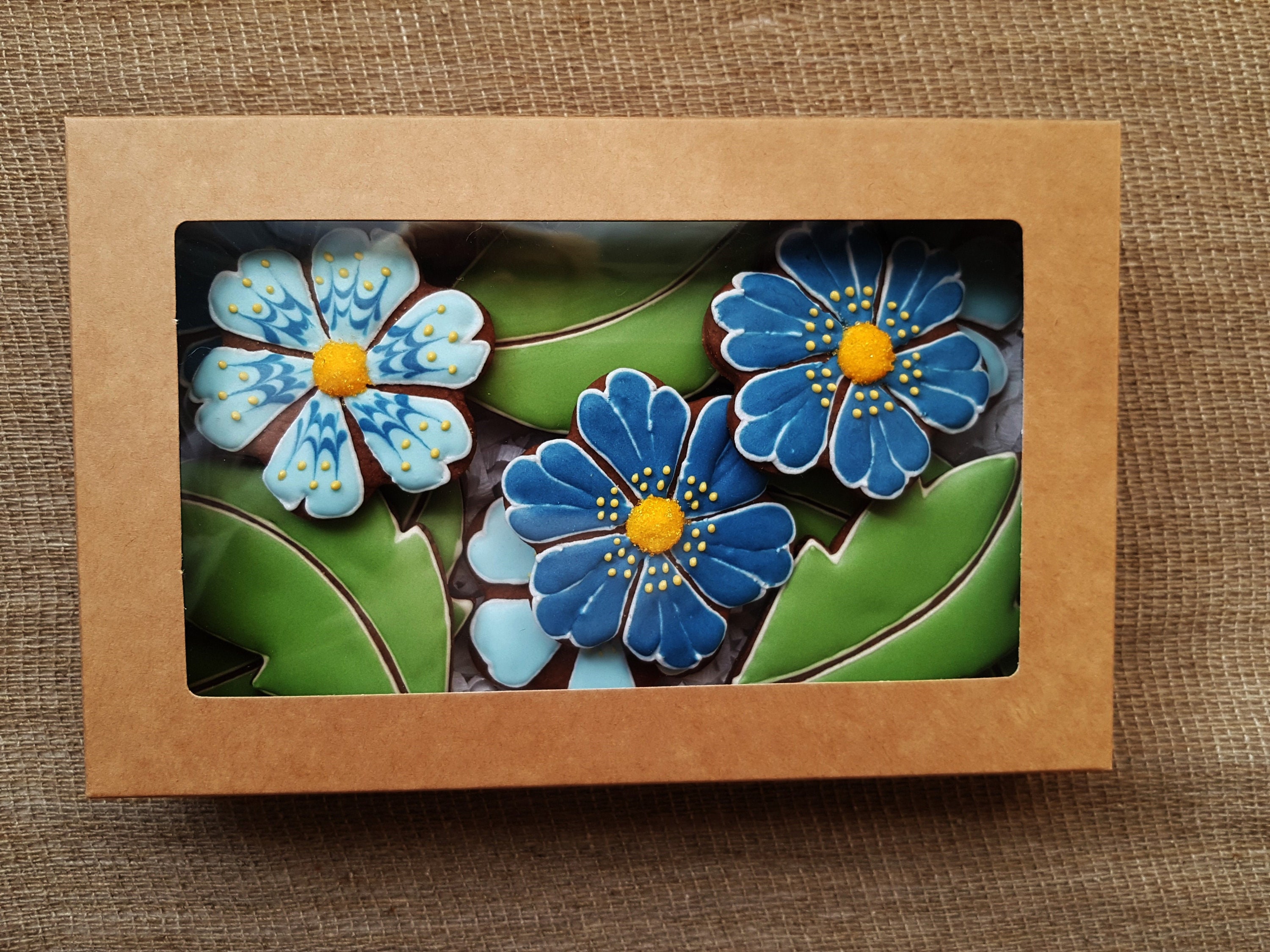 Flowers Cookies Gift Box Homemade Gingerbread Cookies - Etsy