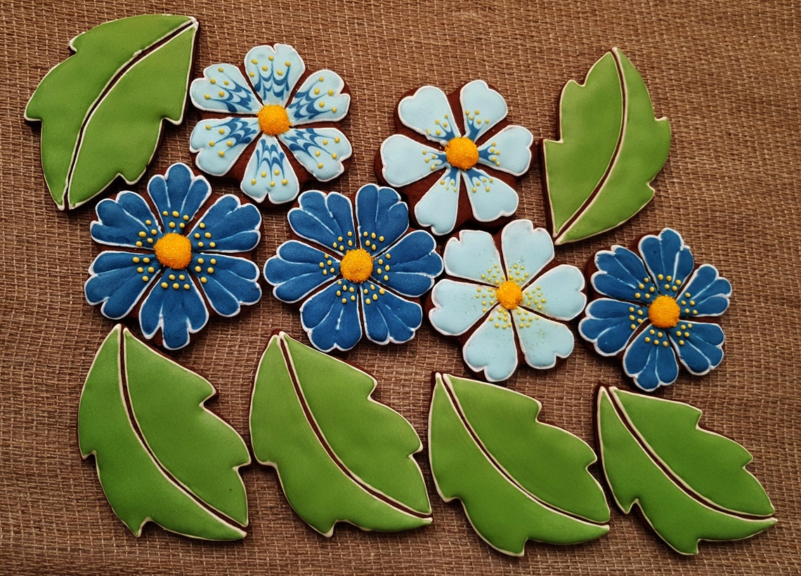 Flowers Cookies Gift Box Homemade Gingerbread Cookies | Etsy