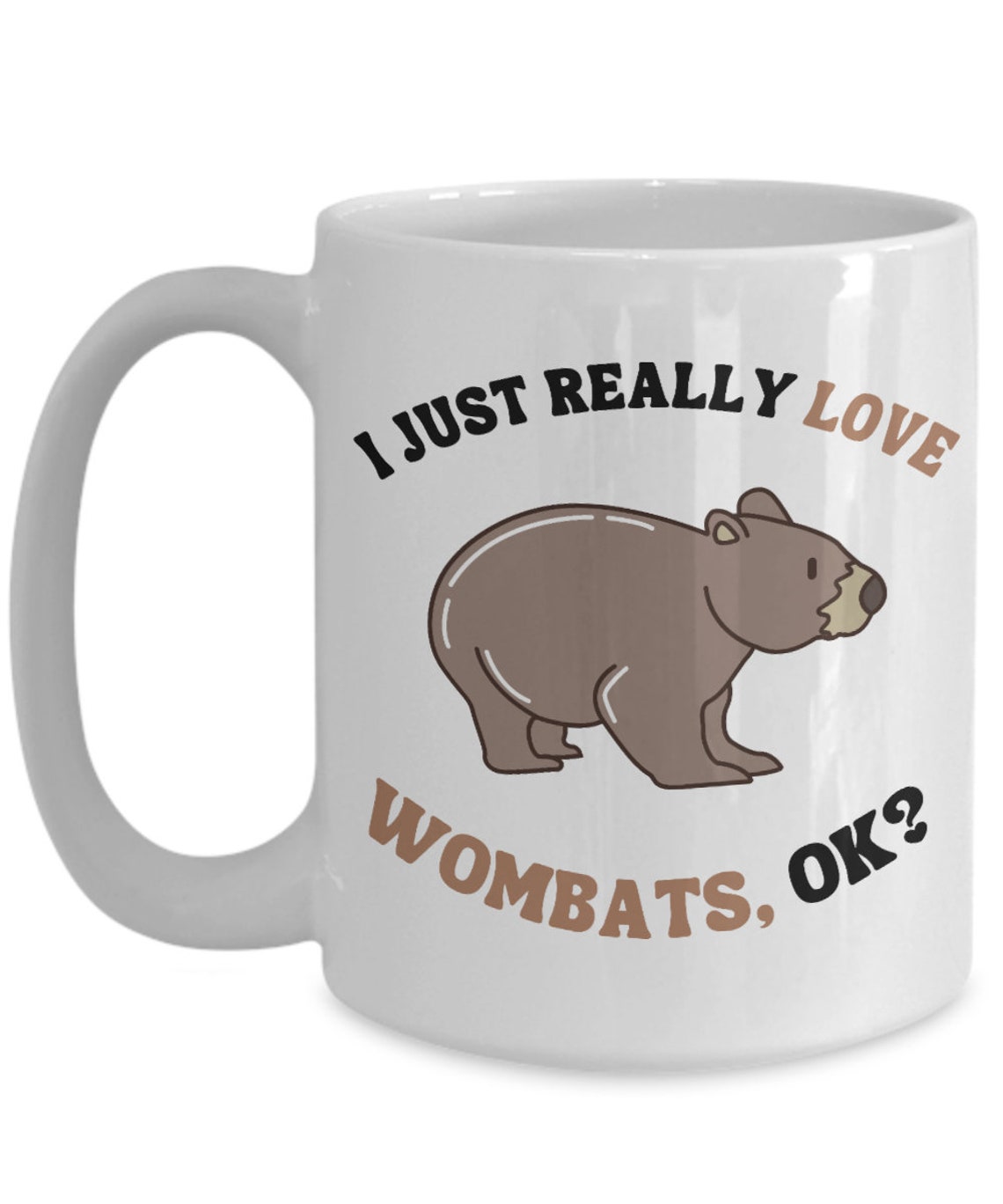I love wombats mug cute wombat mug for wombat lovers funny | Etsy