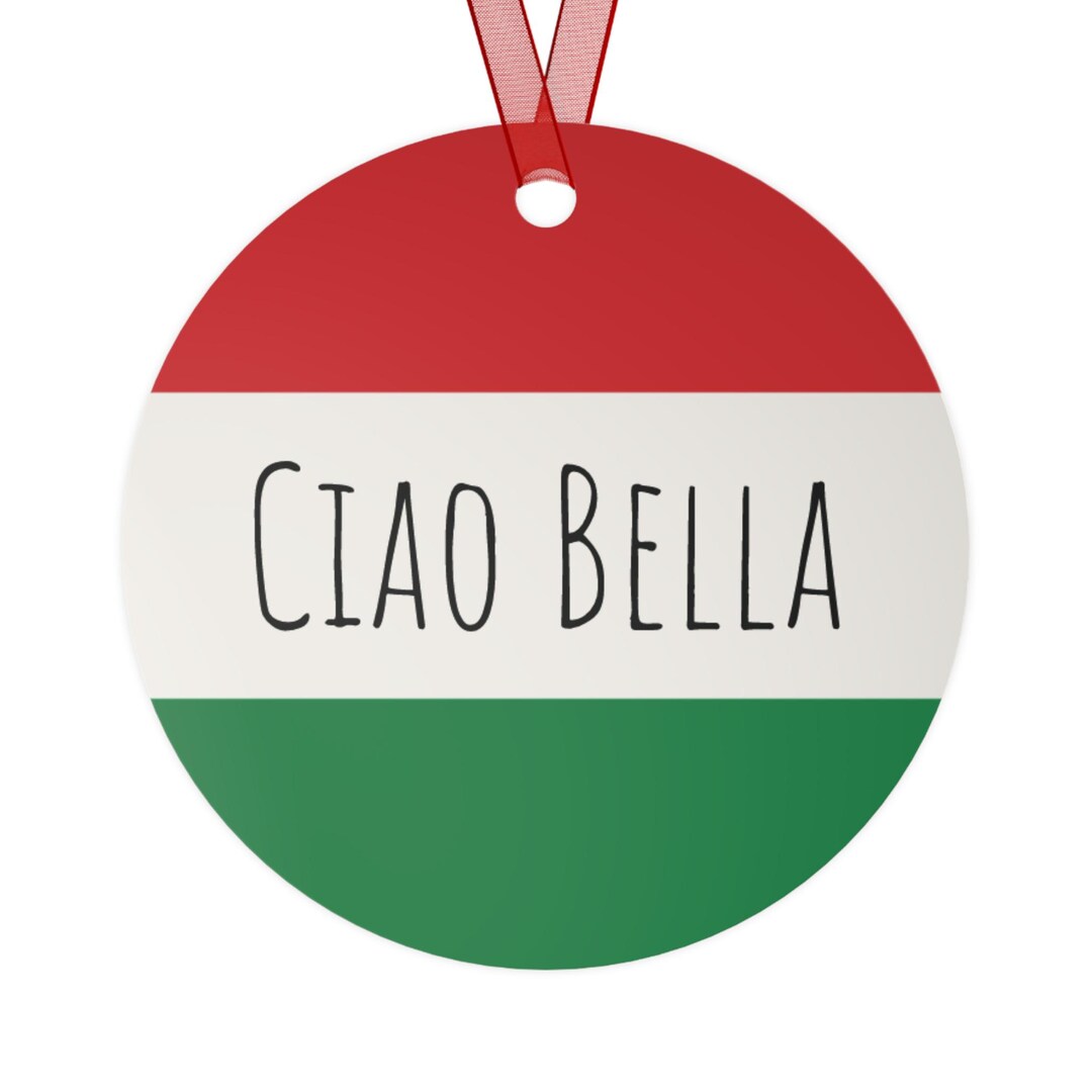 Ciao Bella Italian Flag Christmas Ornament: Lightweight Aluminum ...