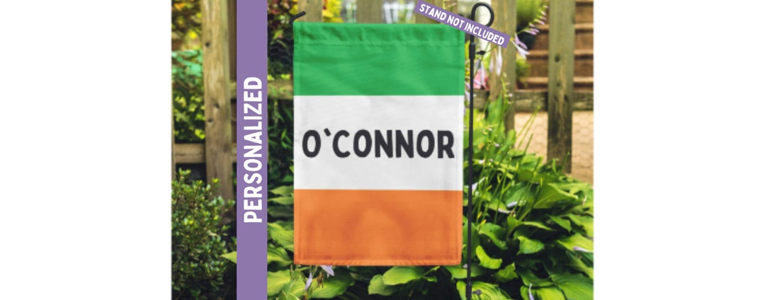 Personalized Ireland Flag Irish Garden Flag Irish Gift Ireland Gift St ...