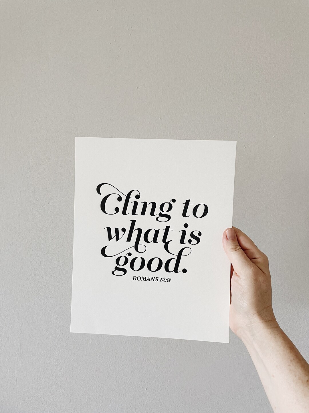 Cling to What is Good Letterpress Print - Etsy