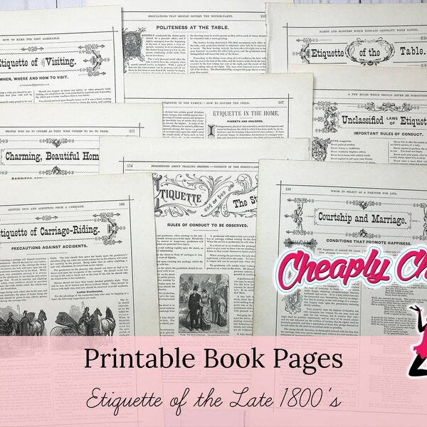 Vintage Book Etiquette - Etsy