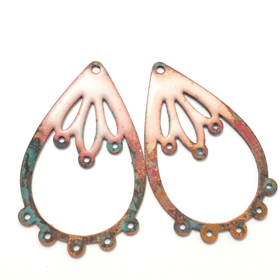 Copper Earring Connector 2ps Copper Hot Enamel Brad 6 Holes Copper ...