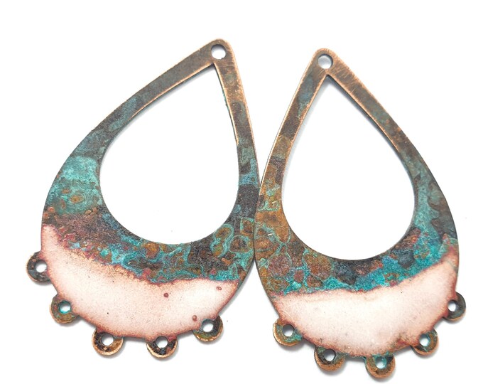 Copper Earring Connector 2ps Copper Hot Enamel Brad 6 Holes Copper ...