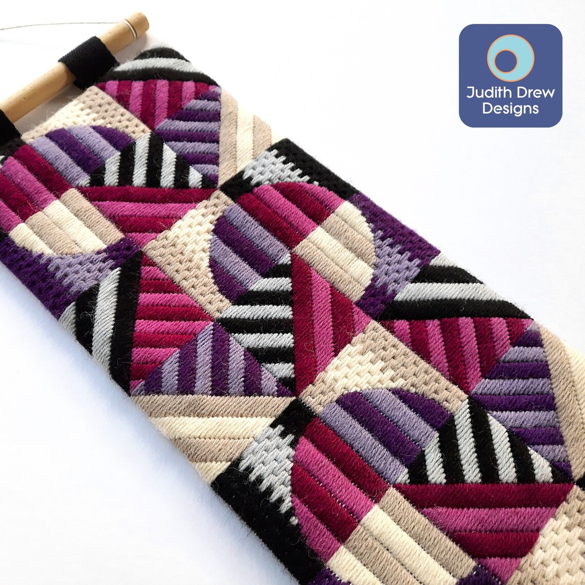 PDF INSTANT DOWNLOAD Modern Pink and Purple Needlepoint Long - Etsy