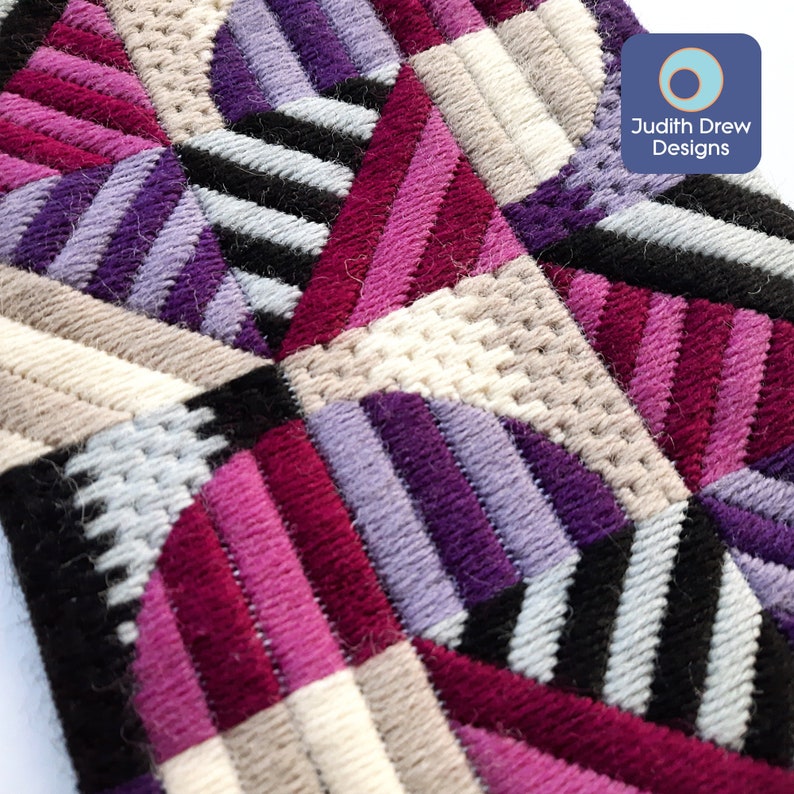 PDF INSTANT DOWNLOAD Modern Pink and Purple Needlepoint Long - Etsy