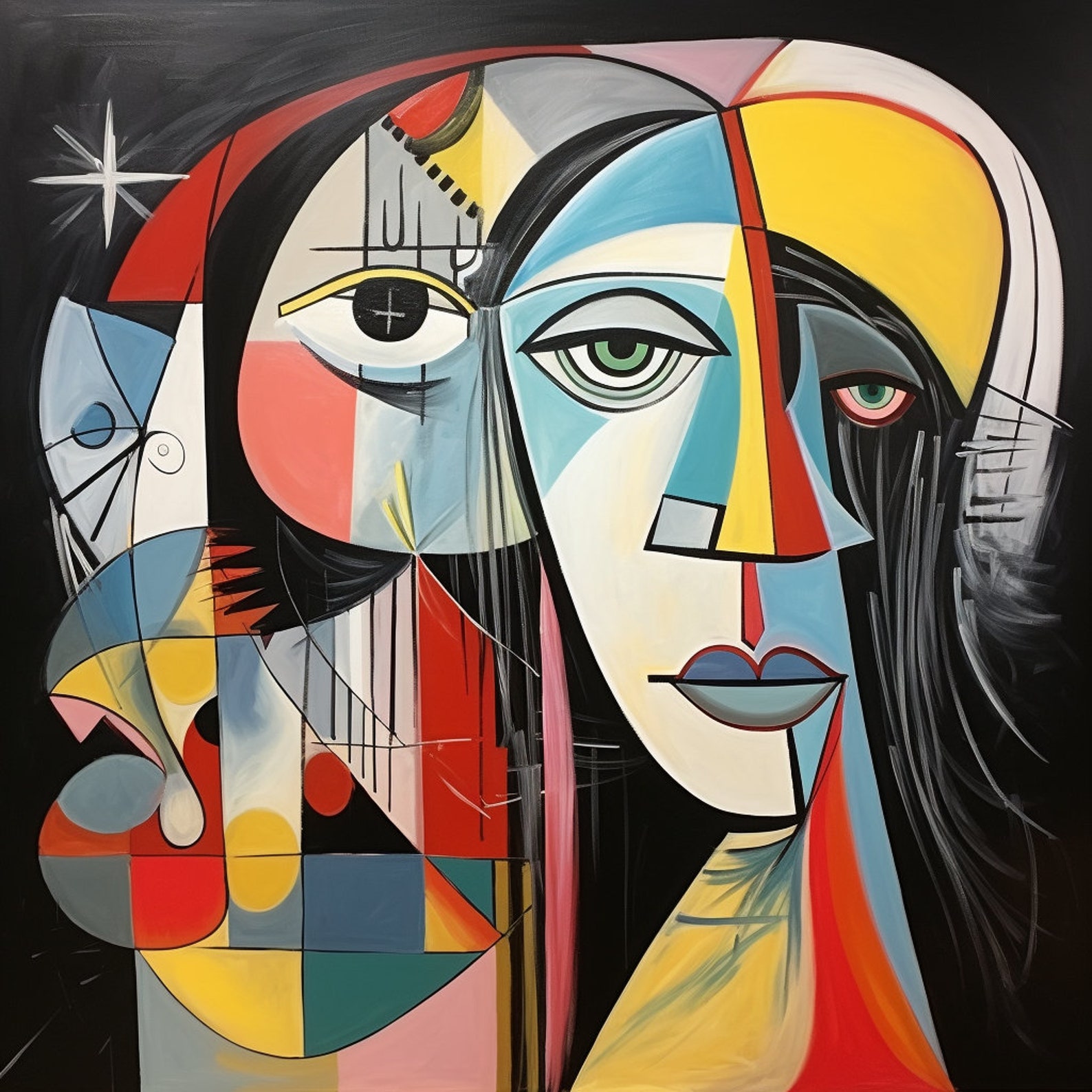 Picasso Inspired: 3 Digital Downloads. Modern Picasso. Art Student ...