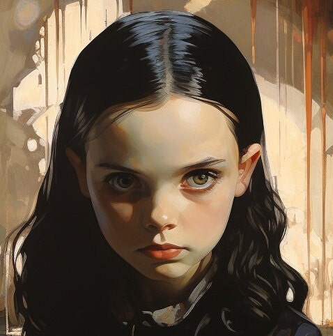 Wednesday Addams Inspired Art: 4 Digital Downloads Quirky Goth Home ...