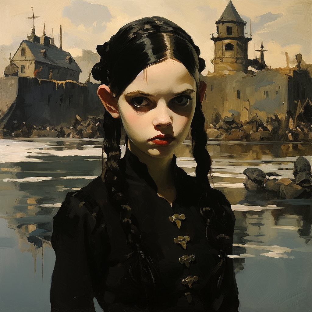 Wednesday Addams Inspired Art: 4 Digital Downloads Quirky Goth Home ...