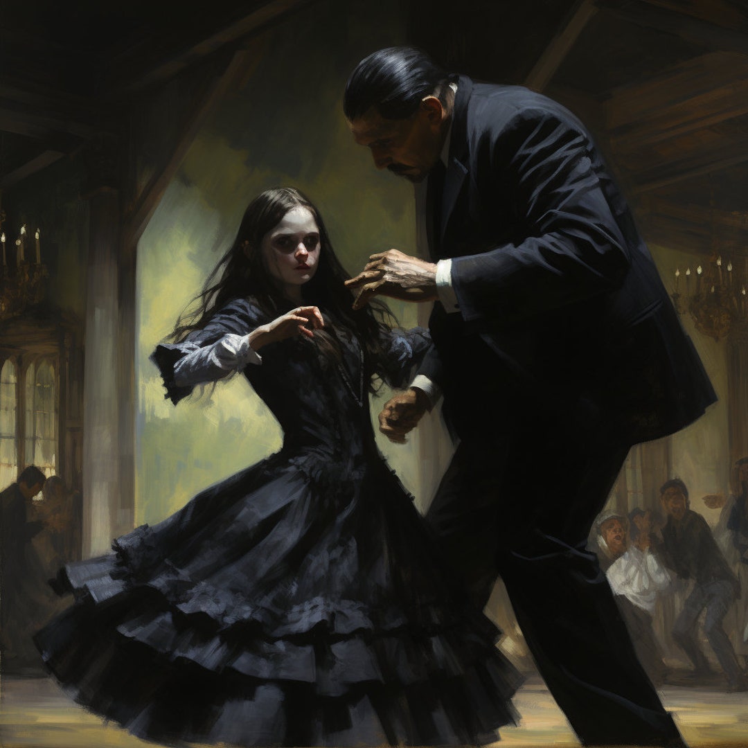 Wednesday Addams Inspired Art: 4 Digital Downloads | Quirky Goth Home ...