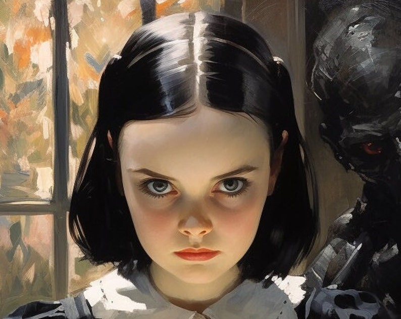 Wednesday Addams Inspired Art: 4 Digital Downloads | Quirky Goth Home ...