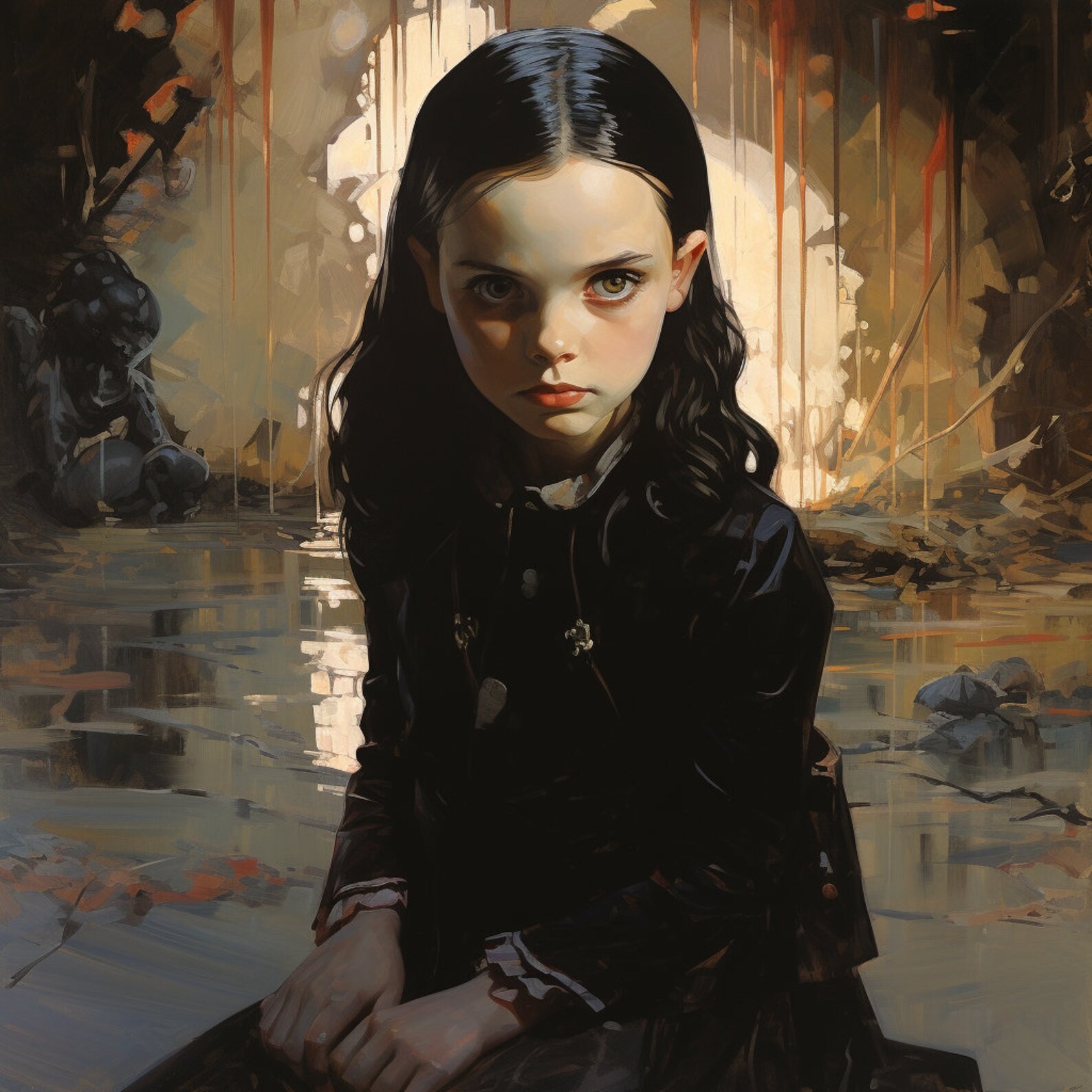 Wednesday Addams Inspired Art: 4 Digital Downloads | Quirky Goth Home ...