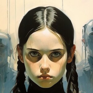 Wednesday Addams Inspired Art: 4 Digital Downloads | Quirky Goth Home ...