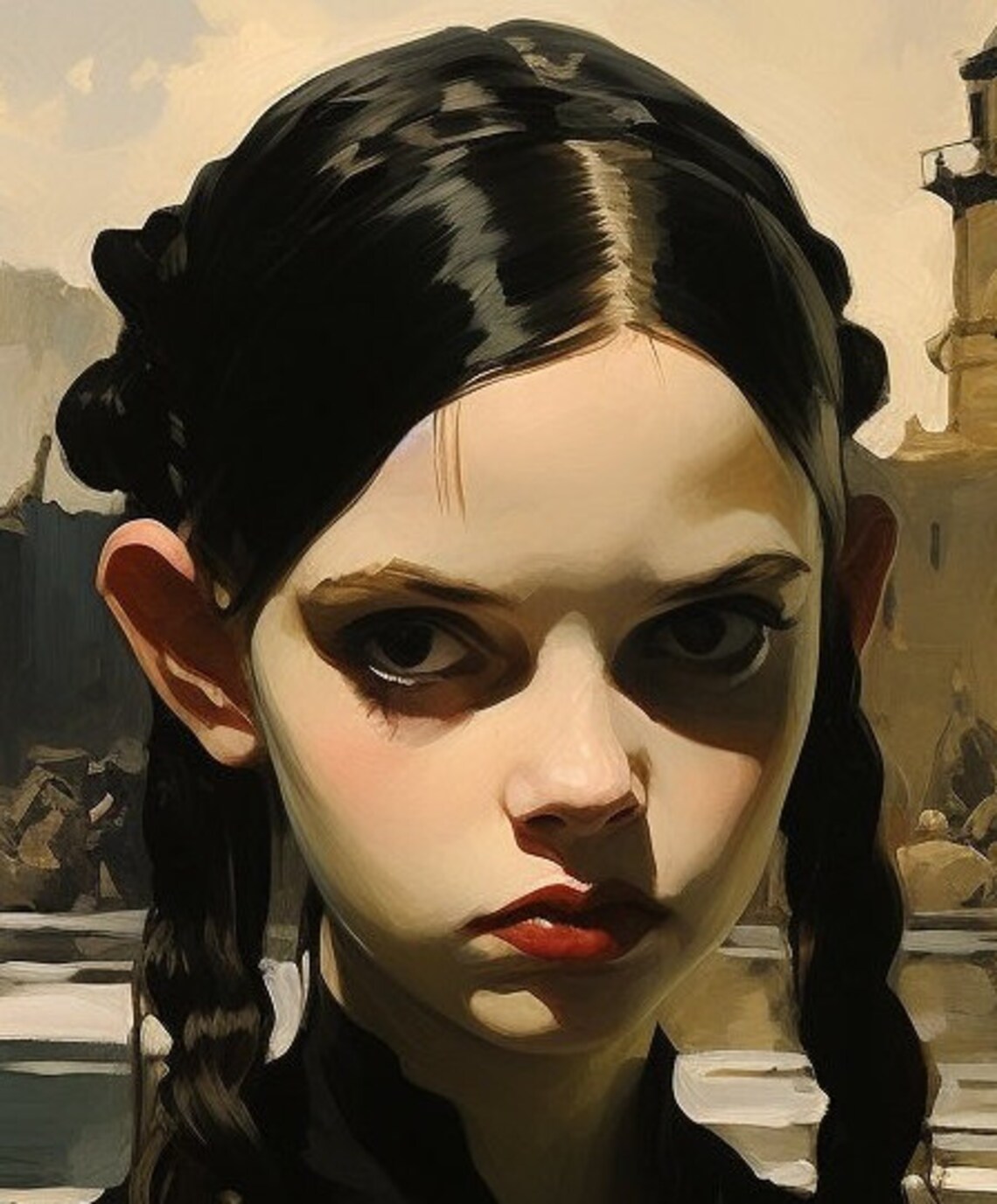 Wednesday Addams Inspired Art: 4 Digital Downloads | Quirky Goth Home ...