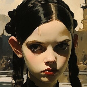 Wednesday Addams Inspired Art: 4 Digital Downloads | Quirky Goth Home ...