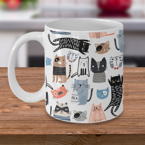 Cat Mug Cat Cup Cat Lover Gift Crazy Cat Lady Cat Lady - Etsy
