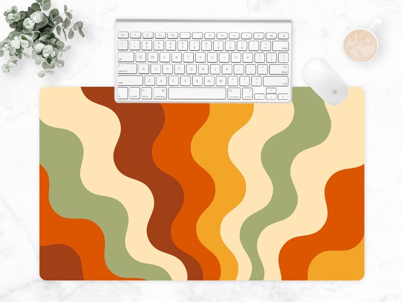 Retro Desk Mat Keyboard Mat 70s Desk Pad Tech Accessories - Etsy