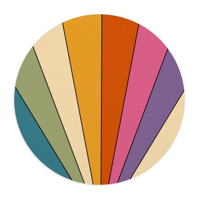 Retro Rainbow Mouse Pad Cute Mousepad Office Decor Desk - Etsy
