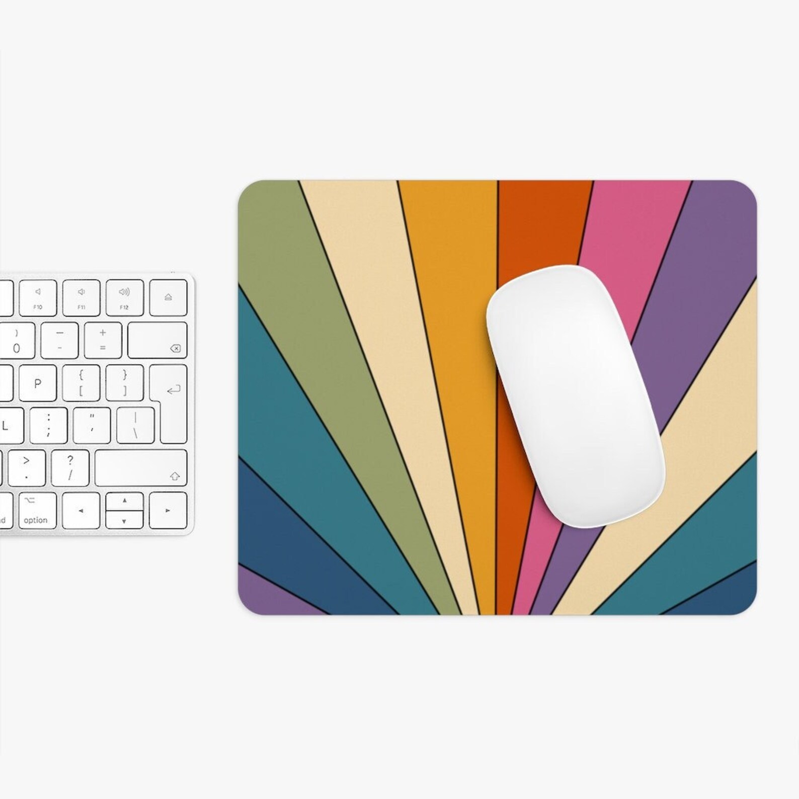 Retro Rainbow Mouse Pad Cute Mousepad Office Decor Desk - Etsy