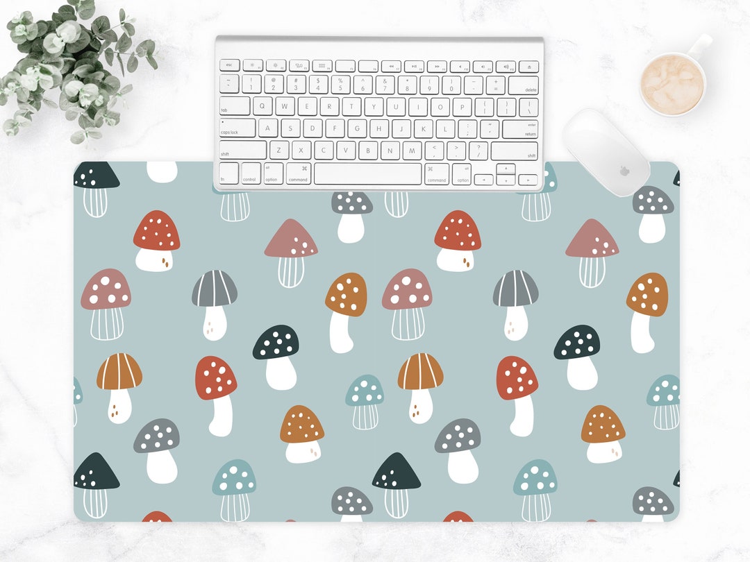 Mushroom Desk Mat, Keyboard Mat, Desk Pad, Tech Accessories, Large ...