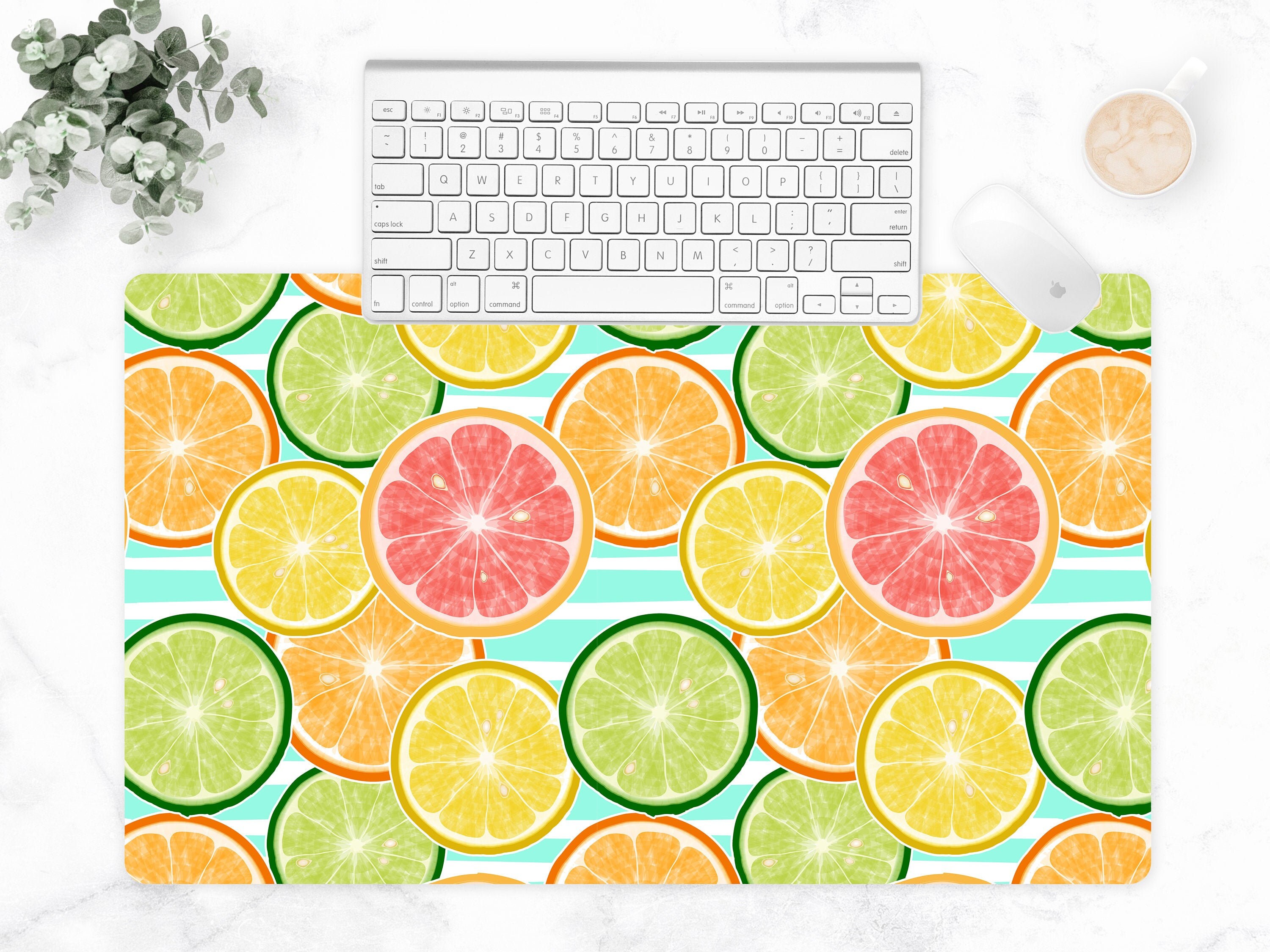 Citrus Fruit Desk Mat Keyboard Mat Desk Pad Tech | Etsy