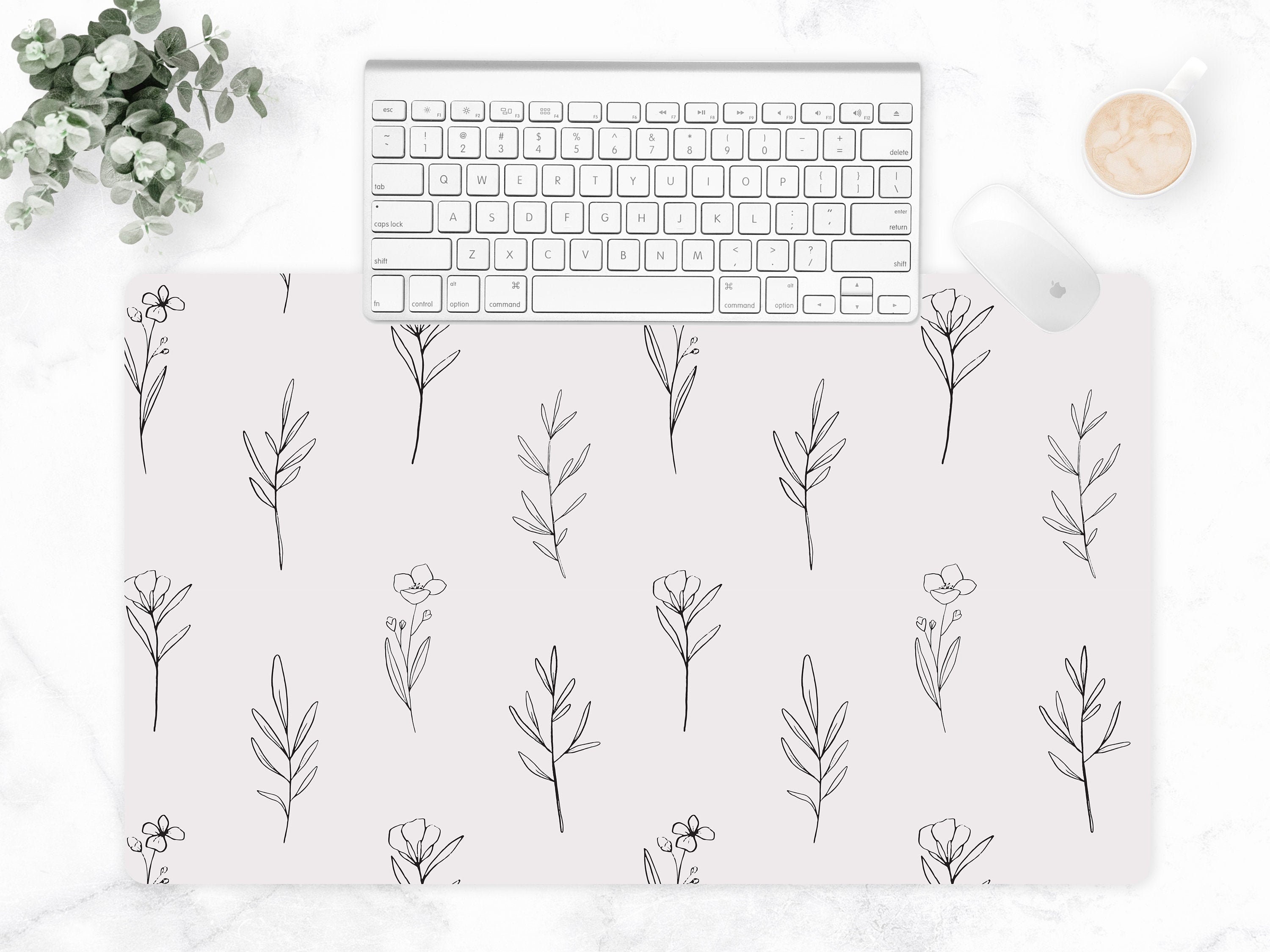 Wildflower Floral Desk Mat Keyboard Mat Desk Pad Tech - Etsy