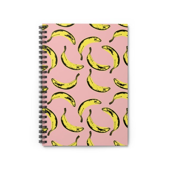 Pop Art Banana Spiral Notebook Writing Journal Notepad Food - Etsy