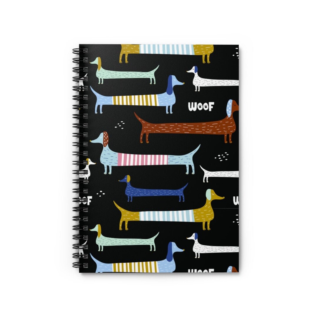 Dachshund Dog Spiral Notebook 8x6, Writing Journal, Notepad, Food ...