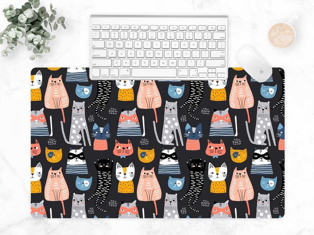 Cat Desk Mat, Keyboard Mat, Desk Pad, Tech Accessories, Large Gaming ...