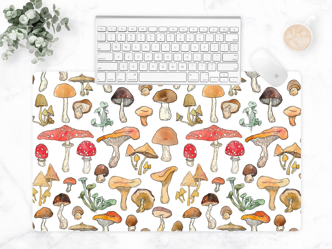 Mushroom Desk Mat Keyboard Mat Desk Pad Tech Accessories - Etsy