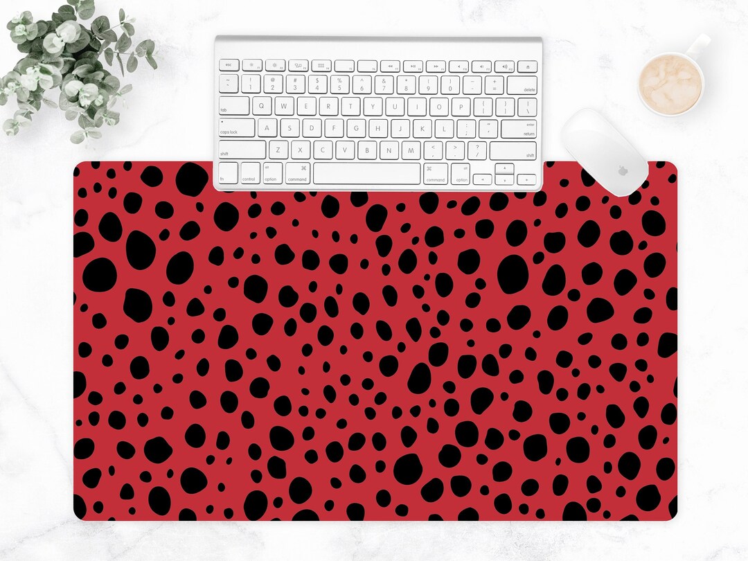 Red and Black Desk Mat, Keyboard Mat, Desk Pad, Tech Accessories, Large ...