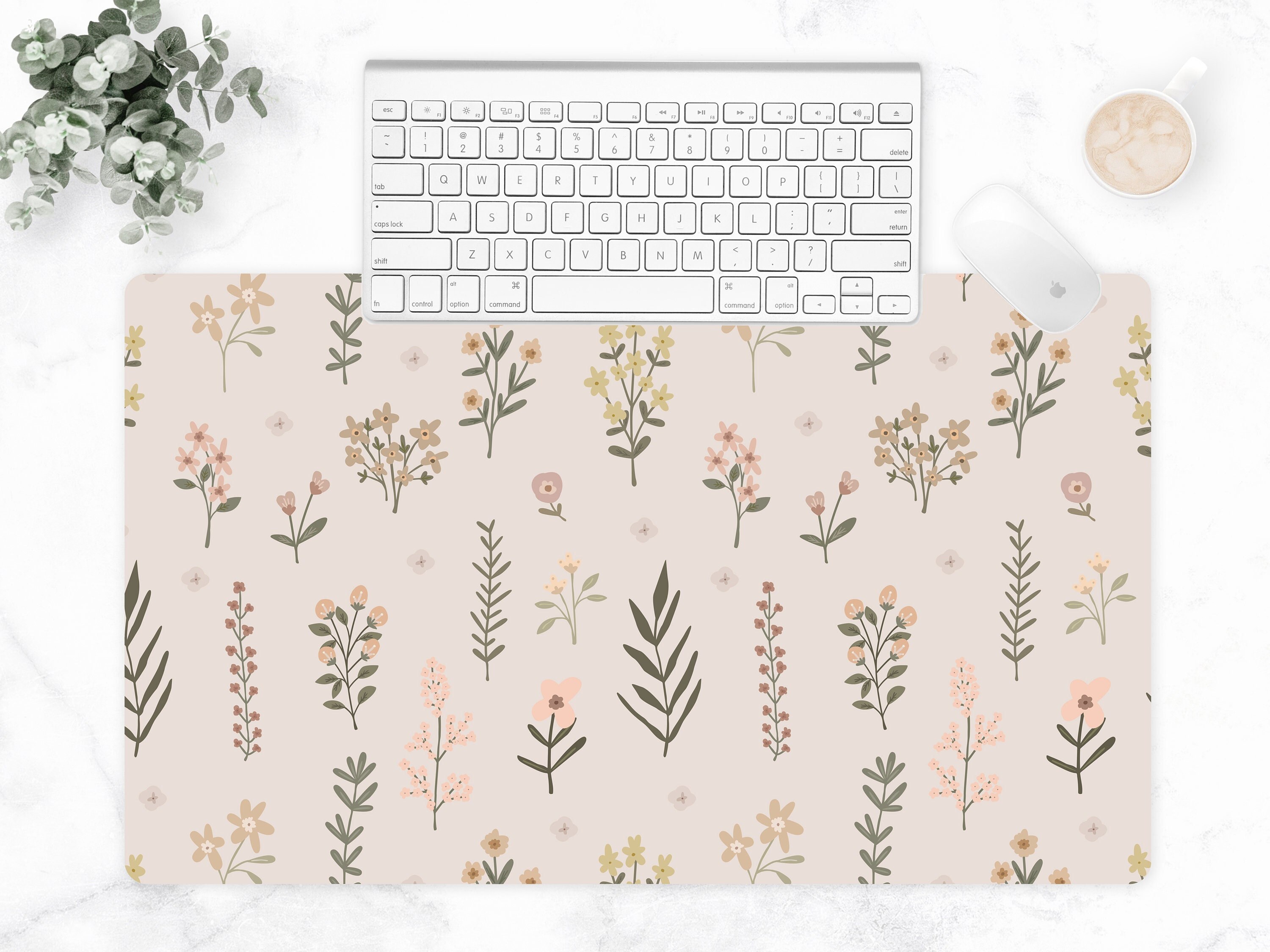 Floral Desk Mat Keyboard Mat Desk Pad Tech Accessories | Etsy