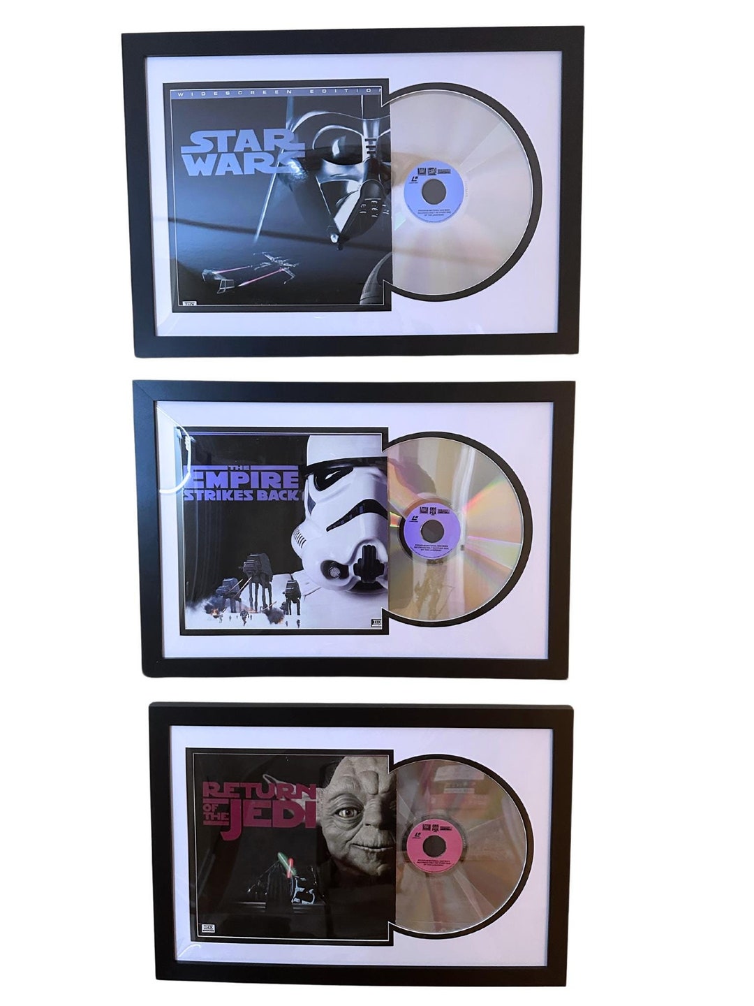 Star Wars Original Trilogy Laserdisc - Deluxe Framed Wall Display - Etsy