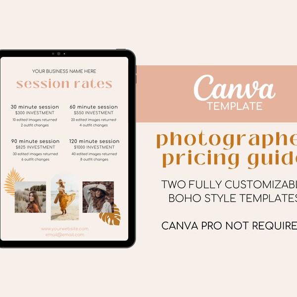 Rate Card Template - Etsy Canada