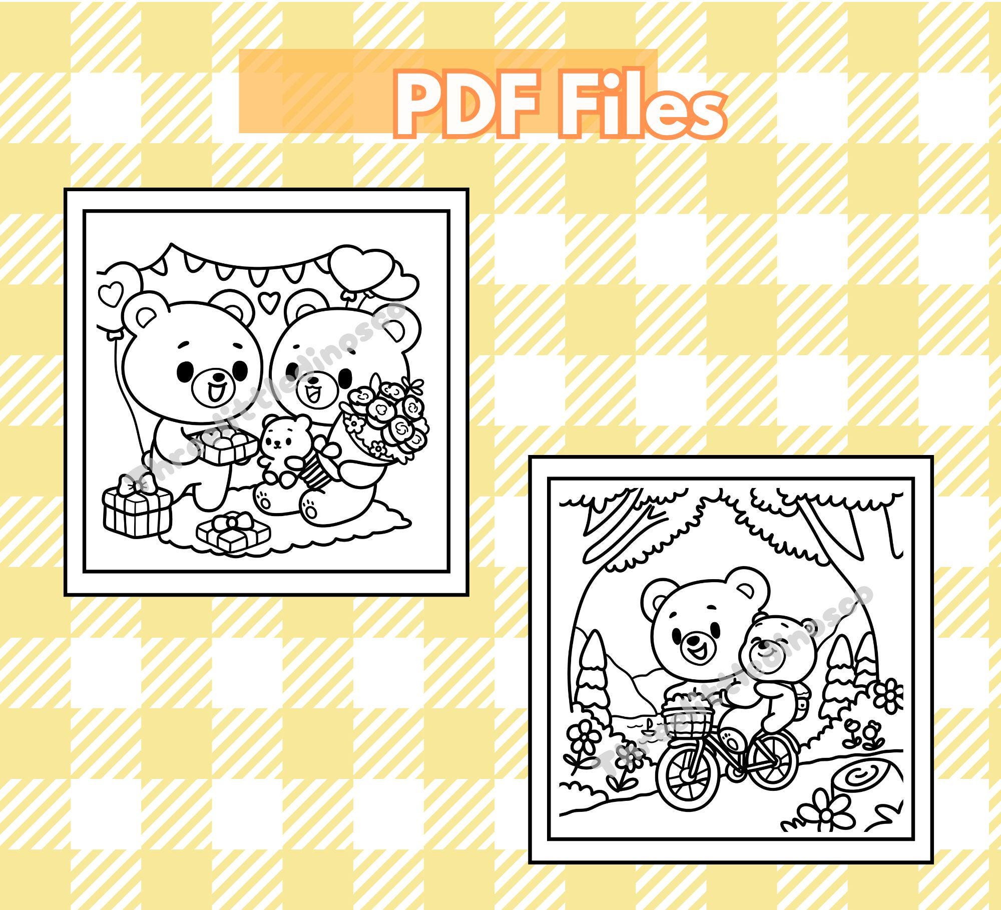 Cozy Routine Coloring Pages | Bold and Easy Coloring Book,bearroutine ...