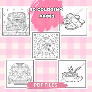 Bold Easy Cozy Girl Coloring Pages I Cozy Daysi Cute Simple Adorable ...