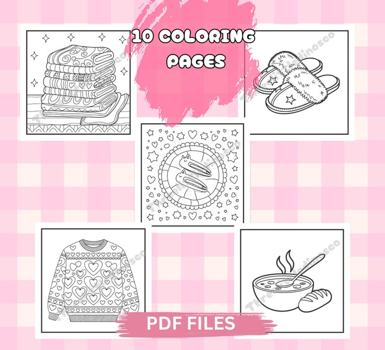 Bold Easy Cozy Girl Coloring Pages I Cozy Daysi Cute Simple Adorable ...