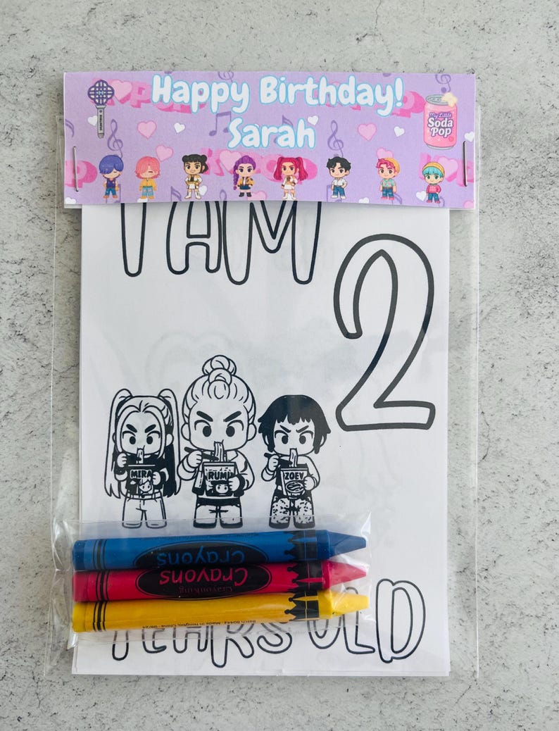 K-pop Demon Hunters Favors Bags, Huntrex Party Favors, Kpop Coloring ...