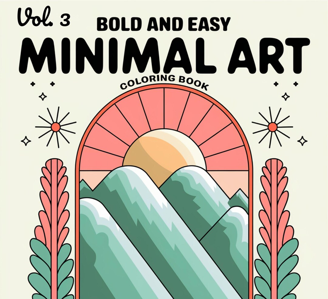 Minimalist Coloring Pages for Adults Printable Coloring Book Coloring ...