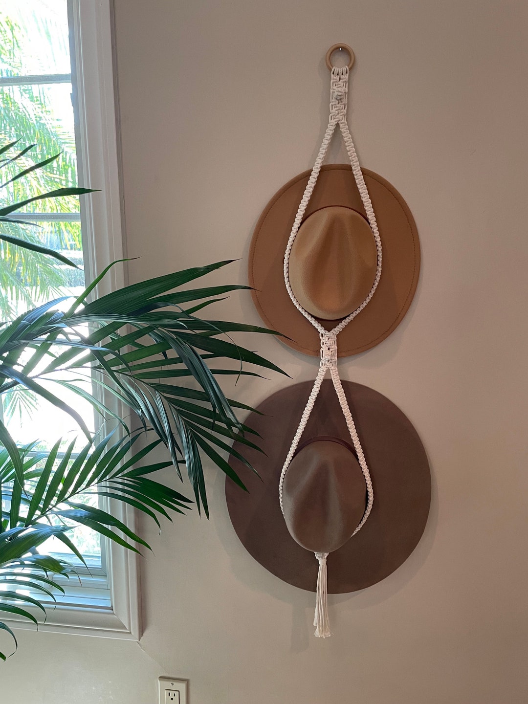 Macrame Double Hat Wallhanging and Display, - Etsy