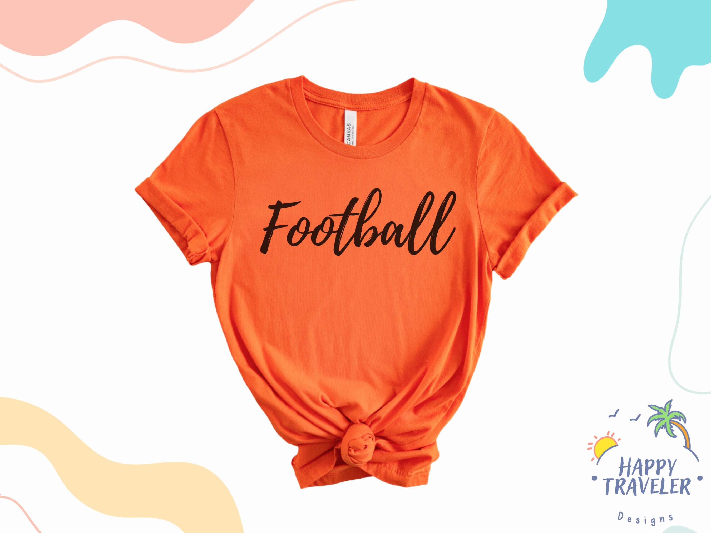 Football School Spirit Team Colors Unisex Short Sleeve Tee With Black ...