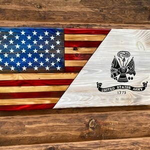 Custom Rustic American Dual Flags, Split Rustic Flags, Diagonal Cut ...