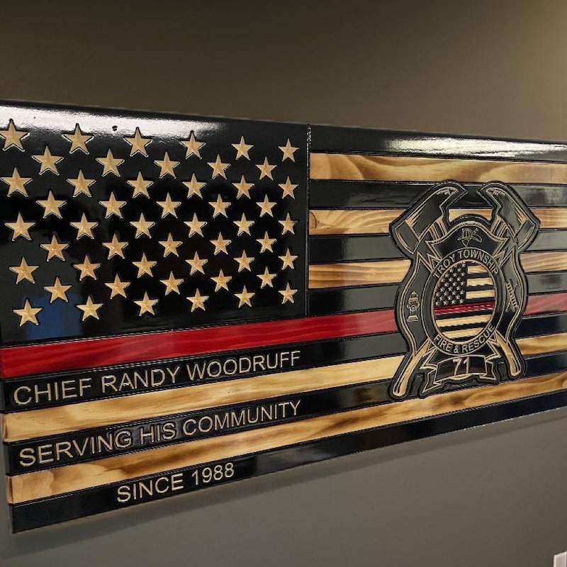 Fire Department Flag Wall - Etsy