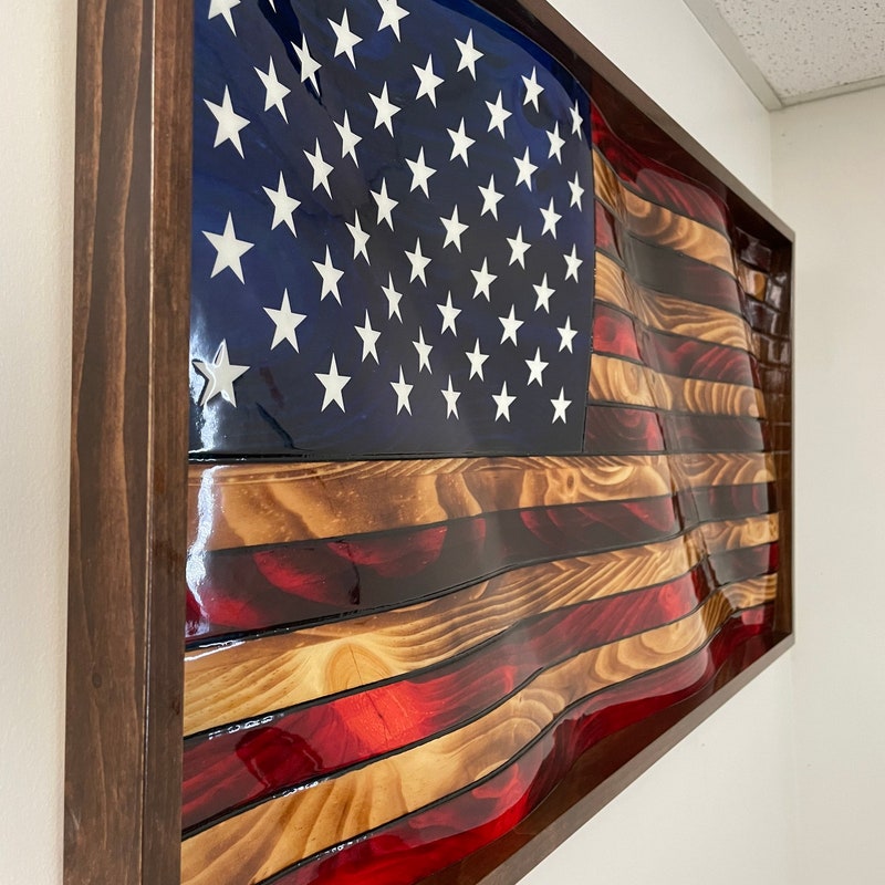 Framed American Flag - Etsy