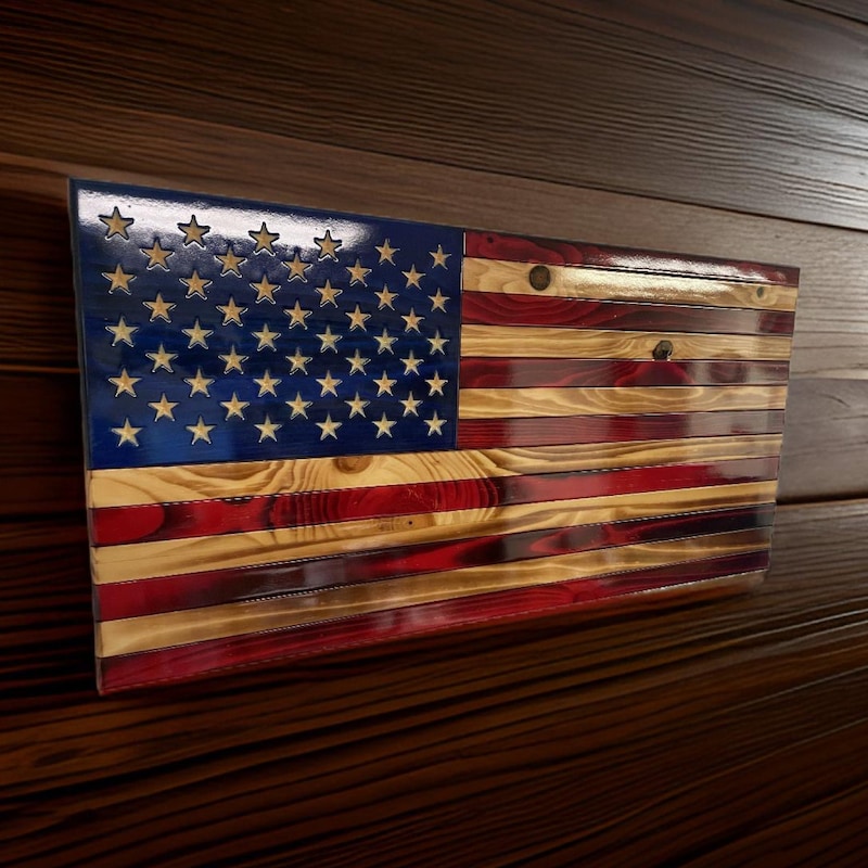 Rustic American Flag - Etsy