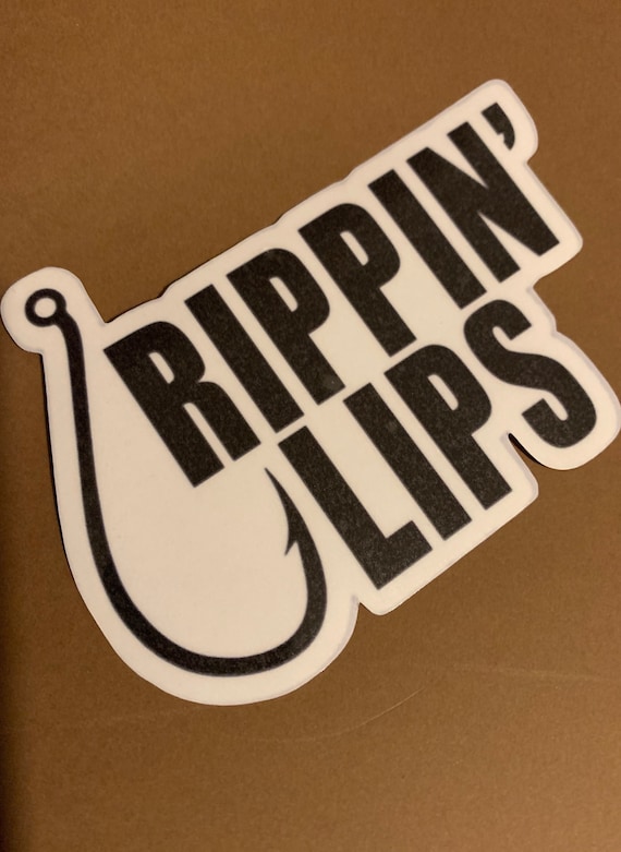 Rippin lips decal fishing | Etsy